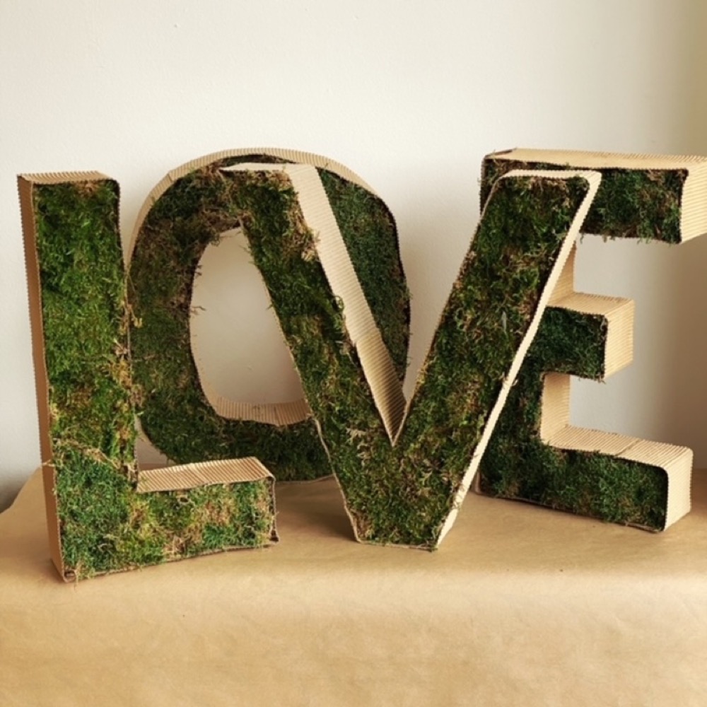 Iniciales y números decorados con flores preservadas y secas - TiendAvilés